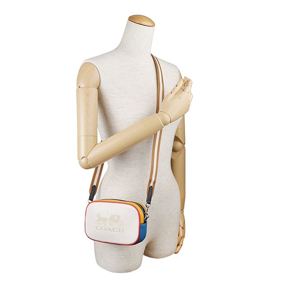 Coach | Bags | Coach Color Block Horse And Carriage Shoulder Bag White ...